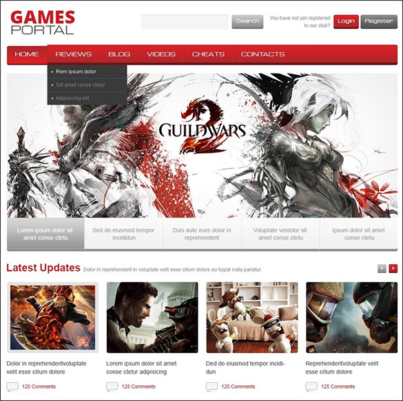 19+ Gaming Blog Themes & Templates
