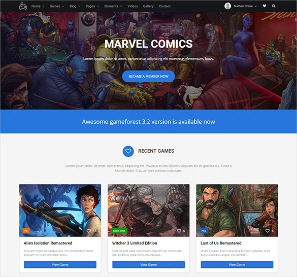 19+ Gaming Blog Themes & Templates