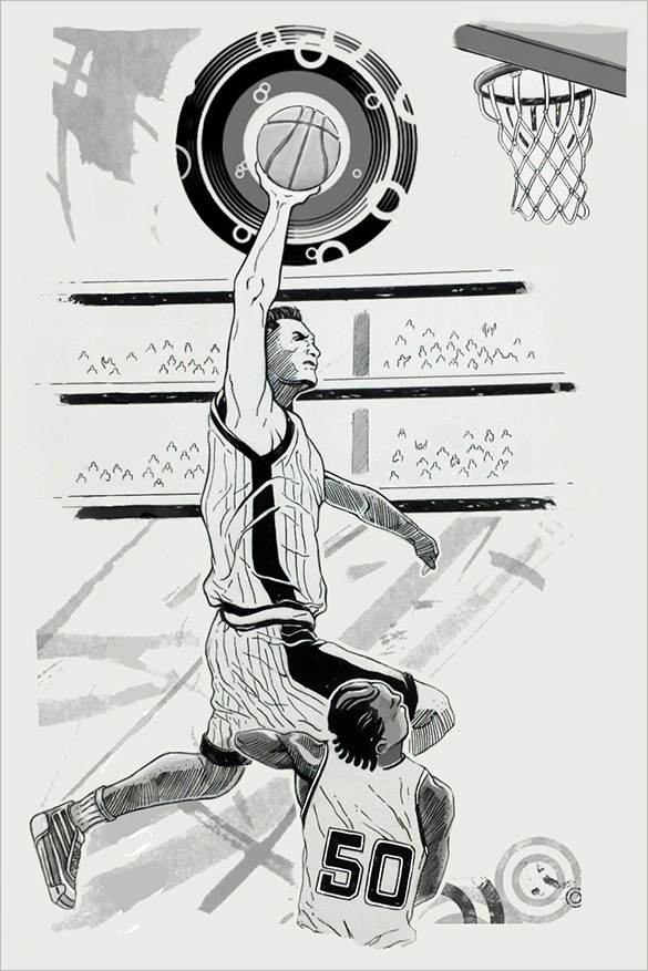 21+ Fantastic Basketball Drawings to Download!