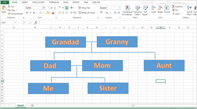 How to Create a Family Tree Chart in Excel, Word, Numbers, Pages, PDF ...