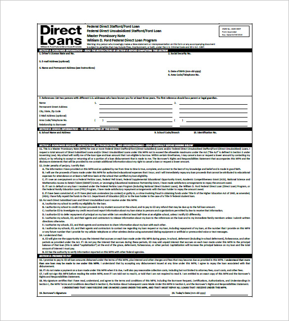 10 Master Promissory Note Templates Free Sample Example Format 