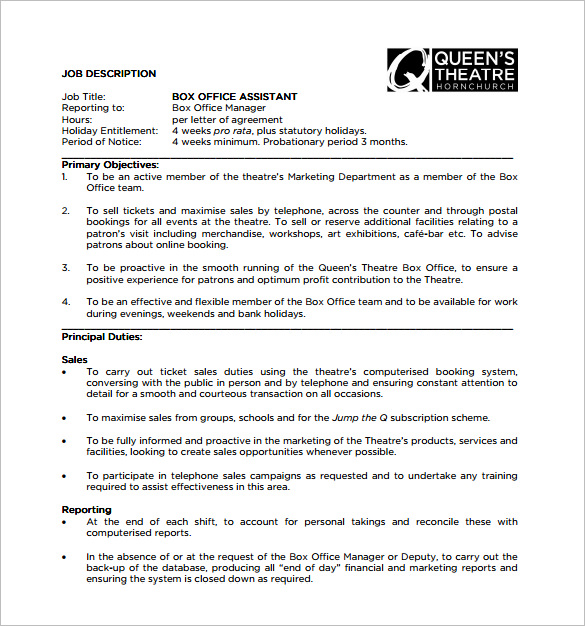 11+ Office Assistant Job Description Templates – Free, Sample, Example ...