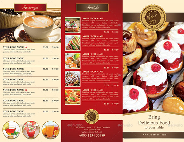 33+ Restaurant Brochure Templates - Free PSD, EPS, AI, InDesign, Word ...