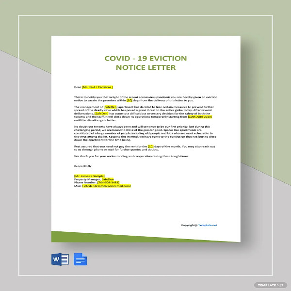 10+ Eviction Letter Templates - Free Sample, Example Format Download!