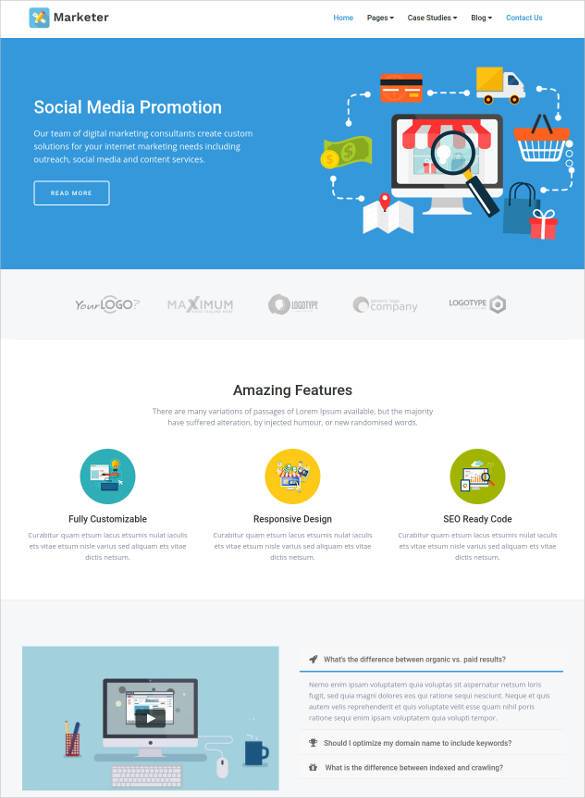 28+ Social Media Website Themes & Templates