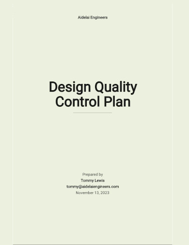 15+ Quality Control Plan Templates in Word | Google Docs | Apple Pages ...