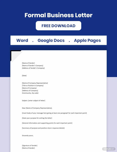 Business Letter - 16+ Word, PDF Documents Download