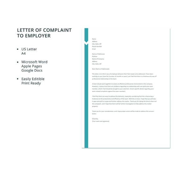 29+ Free Complaint Letter Templates - PDF, DOC