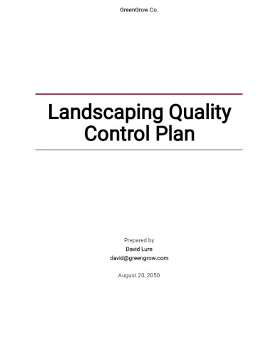 15+ Quality Control Plan Templates in Word | Google Docs | Apple Pages ...