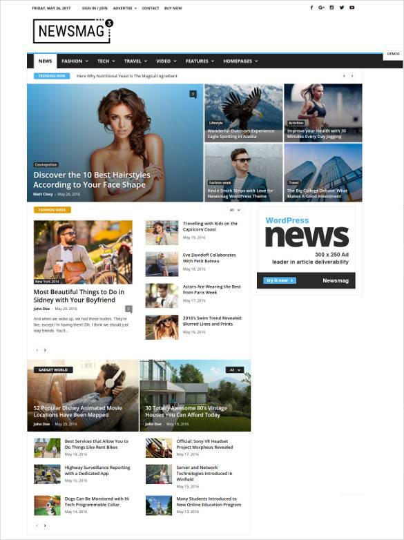 23+ News Blog Themes & Templates