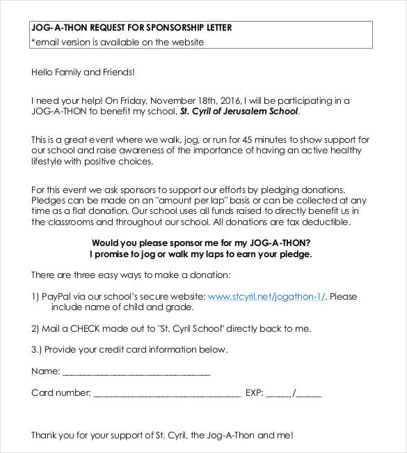 45+ Sponsorship Letter Templates - Word, PDF,Google Docs | Free ...