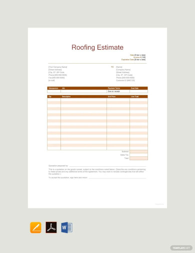 Word Estimate Template - 12 Free Word Documents Download