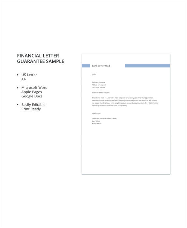 21+ Sample Letters of Guarantee - PDF, Word, Apple Pages, Google Docs