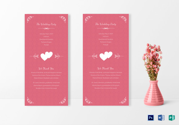 79+ Wedding Program Template - Word, PDF, PSD Documents Download!