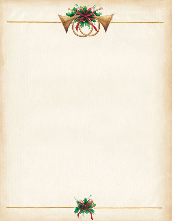 Free Christmas Letter Background Template Printable Templates