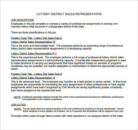 10+ Sample Sales Representative Job Description Templates - Free Sample ...