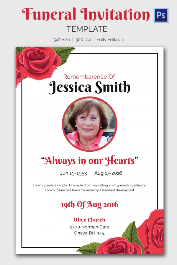 Culturavagabonda Funeral Invitation Templates