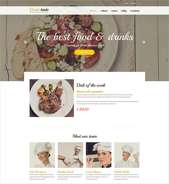 22+ Restaurant Blog Themes & Templates