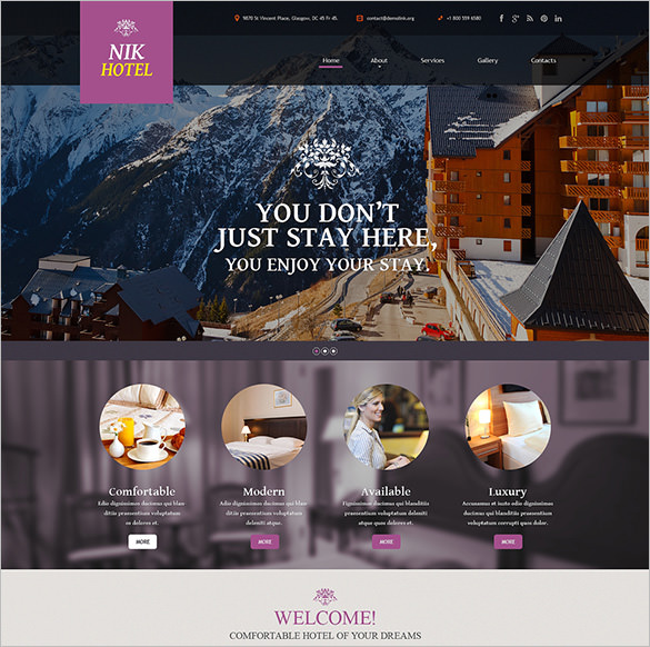 24+ Hotel Bootstrap Themes & Templates