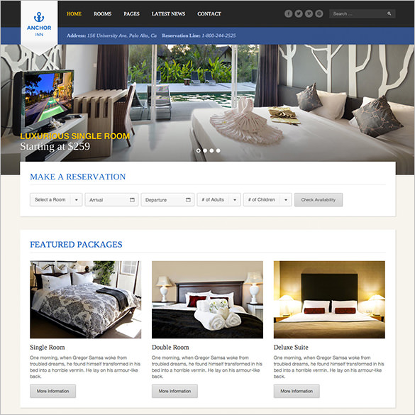 12+ Hotel PHP Themes & Templates