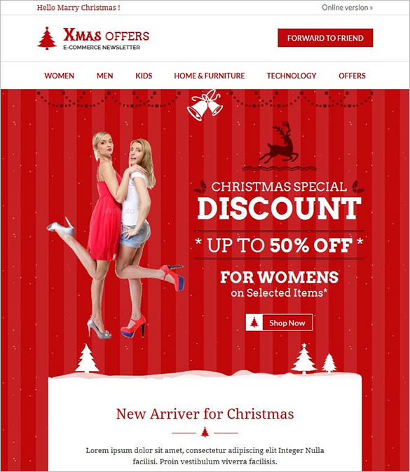 18+ Christmas Website Themes & Templates