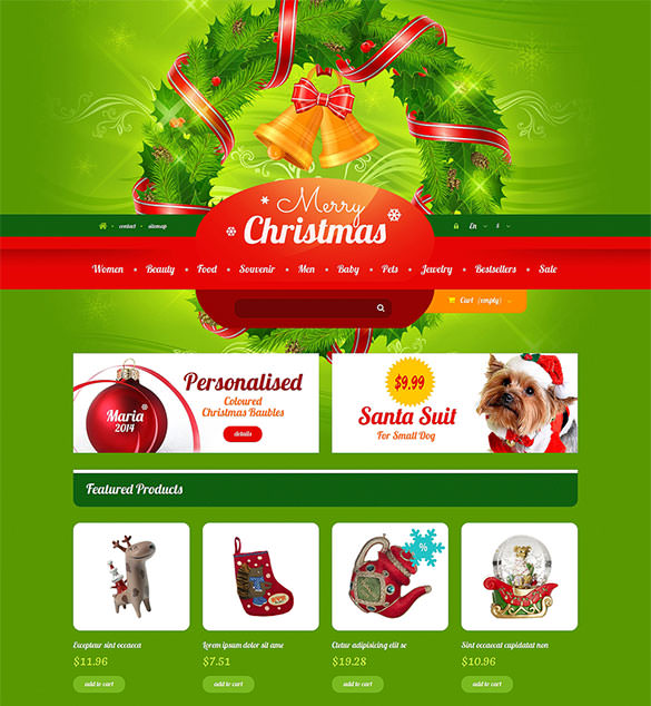 18+ Christmas Website Themes & Templates