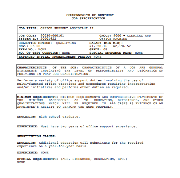 11+ Office Assistant Job Description Templates – Free, Sample, Example ...