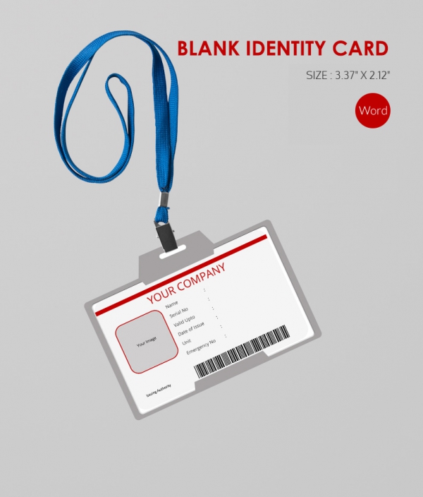 Blank Identification Card Template
