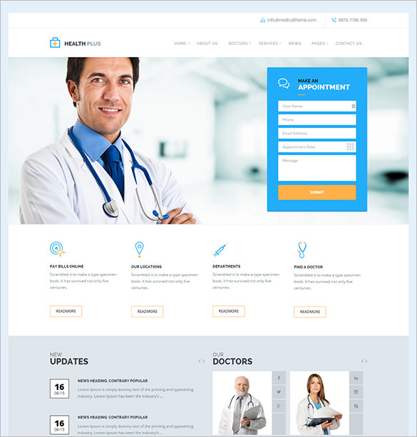 14+ Medical PHP Themes & Templates