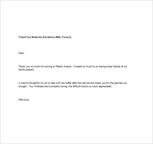 Thank You Notes For Donation 8 Free Word Excel PDF Format Download
