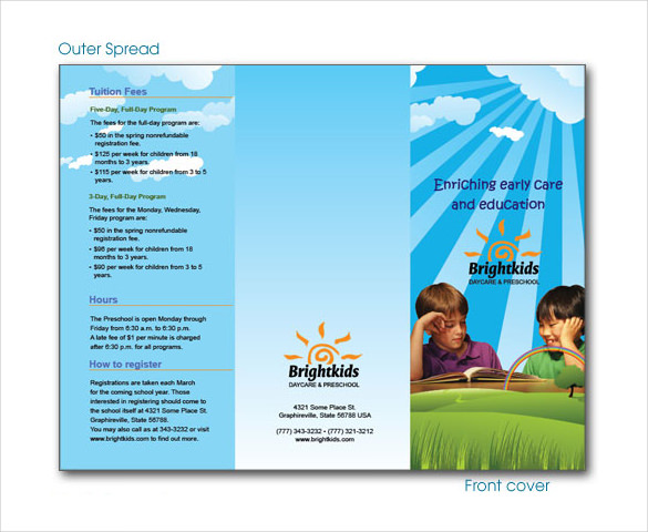 19 Daycare Brochure Templates Free PSD EPS Illustrator AI PDF 