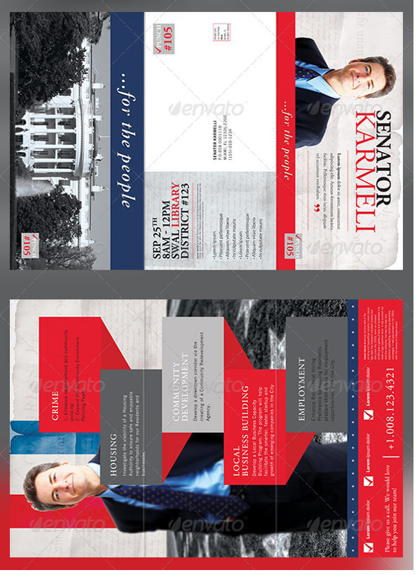 12 Election Brochure Templates Free PSD EPS Illustrator AI PDF 