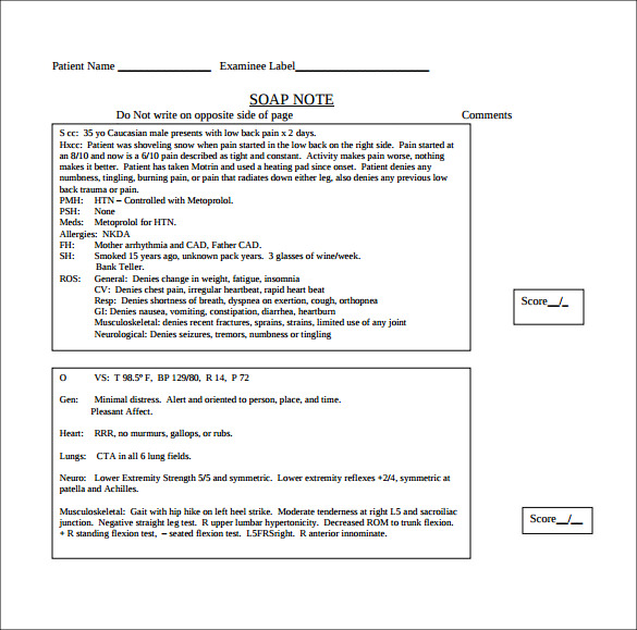 9 Medical Note Templates Free Sample Example Format Download 9 Medical Note Templates Free Sample Example Format Download