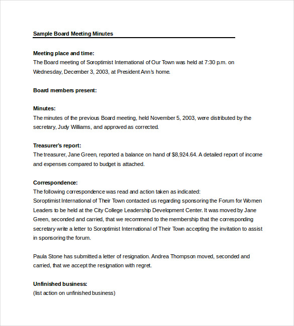 Meeting Notes Template - 28+ Free Word, PDF Documents Download