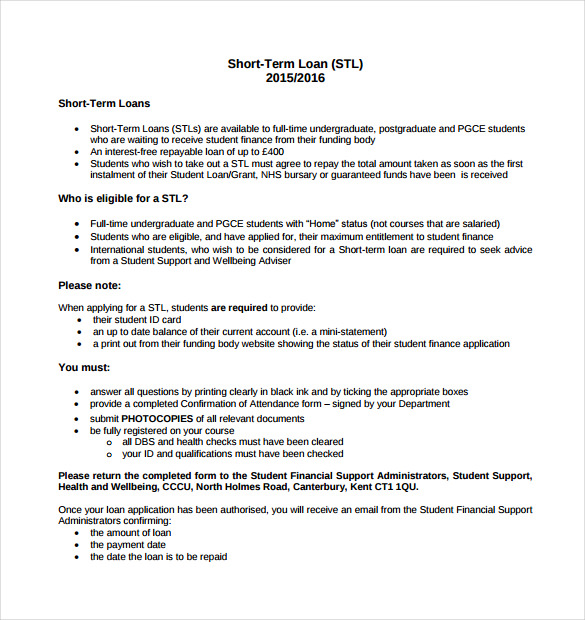 Loan Note Template 8 Free Word PDF Documents Download