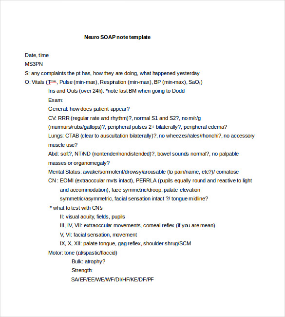 Soap Note Template – 9+ Free Word, PDF Format Download!