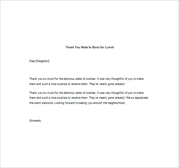 10 Thank You Notes To Boss PDF DOC