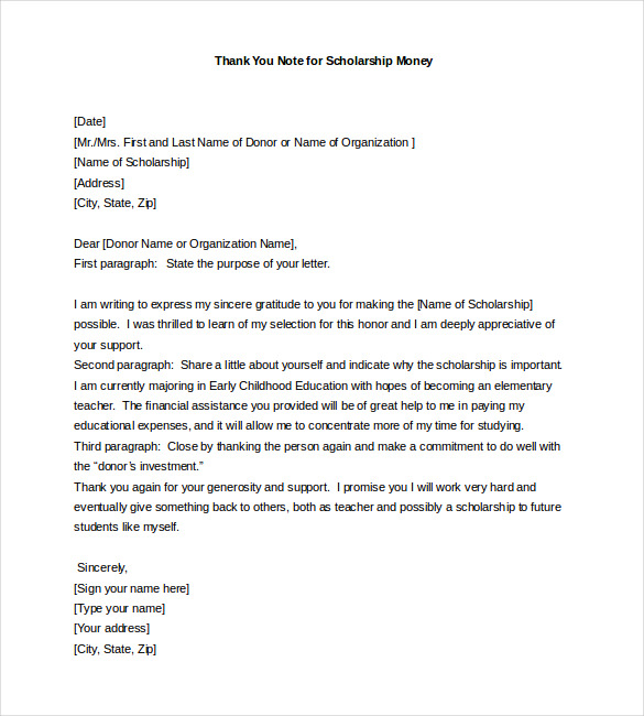 Scholarship Award Template