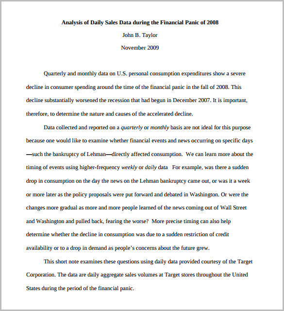 Data Analysis Template -11+ Word, PDF Format Download!