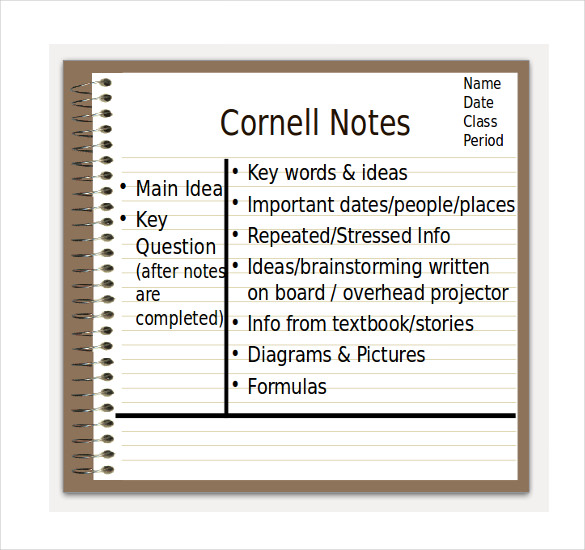 6+ Cornell Notes PowerPoints - Free Sample, Example, Format Download ...