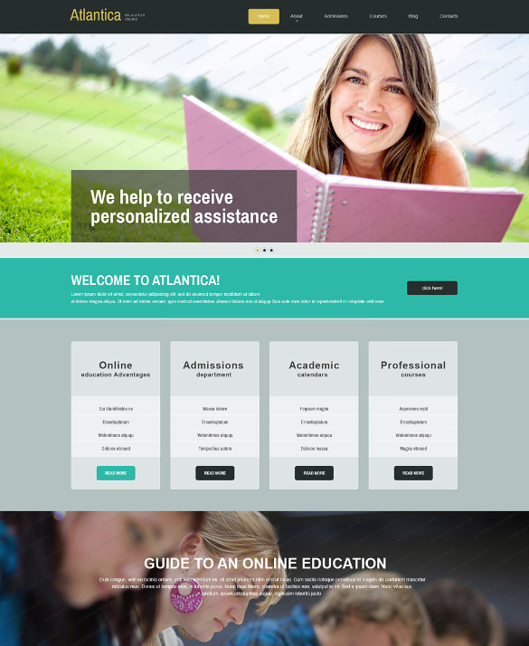 Free Php Education Website Templates