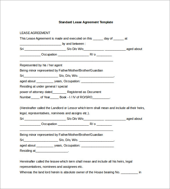 17 Lease Template DOC PDF