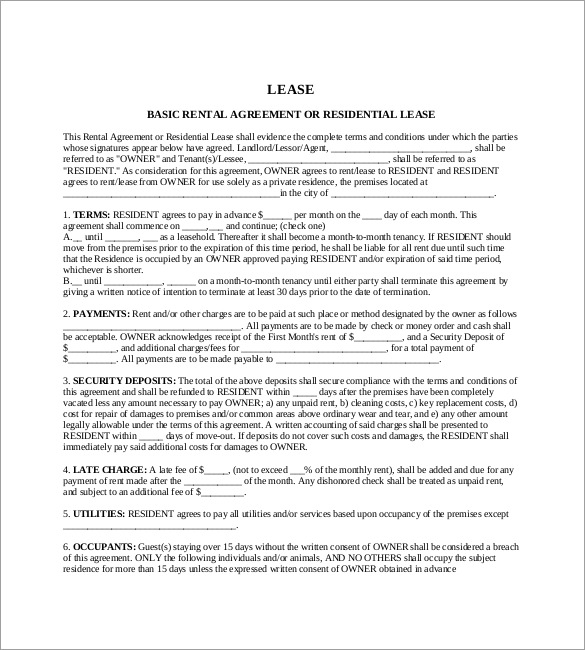 17+ Lease Template - DOC, PDF
