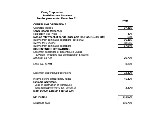 Income Statement Template - 23+ Free Word, Excel, PDF Format Download