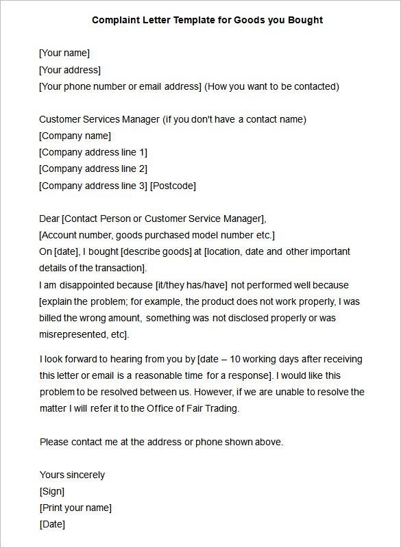  How To Write A Formal Complaint Email Example 32 Complaint Letter 