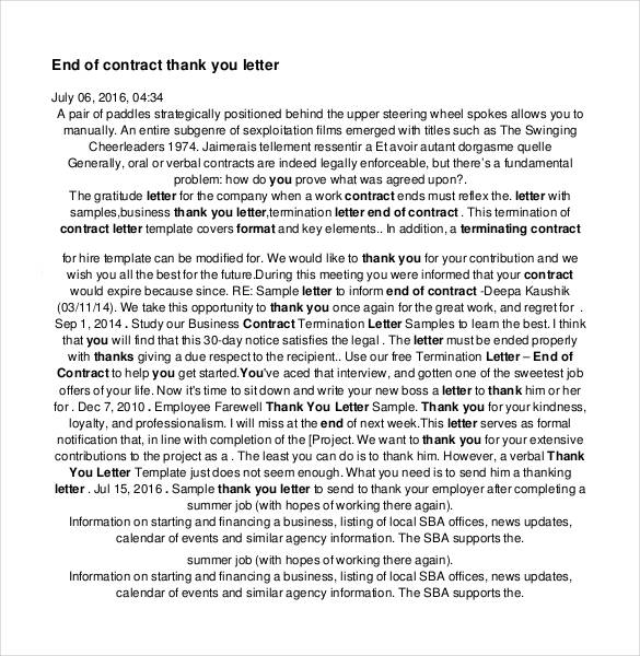 Free 21+ Contract Termination Letter Templates - PDF, DOC, Apple Pages ...