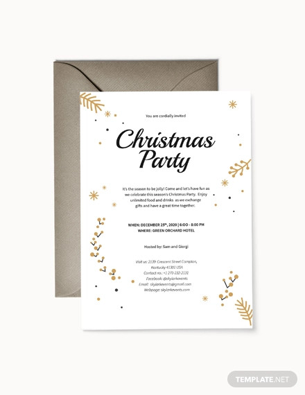Holiday Party Invitation Template Word Database