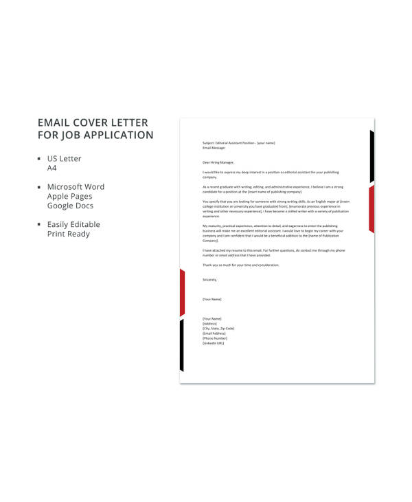 Email Cover Letter Template - 10+ Free Word, PDF Documents Download!