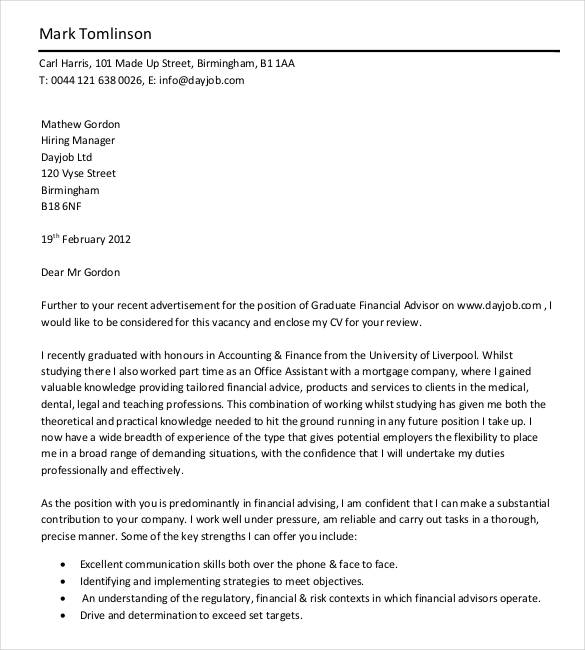 Entry Level Cover Letter Template 18 Free Sample Example Format