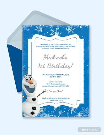 Free 21+ Frozen Birthday Invitation Templates, PSD, AI, Vector EPS